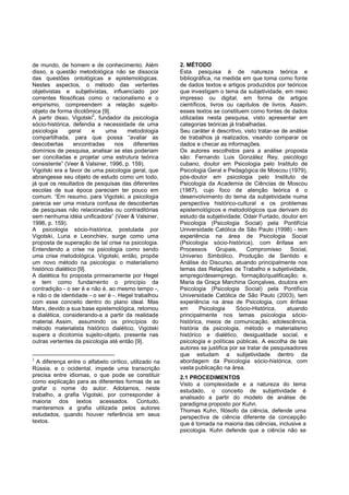 O conceito de subjetividade nas teorias sócio-históricas | PDF