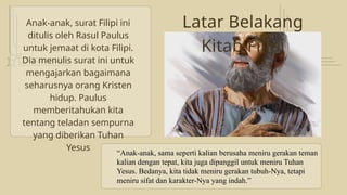 Semakin serupa dengan Yesus Kristus Filipi 2 Ayat 5-11 | PPTX