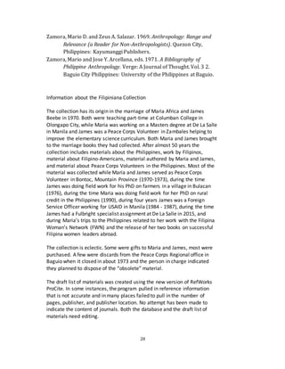 Filipiniana collection donation by Maria A. and James Beebe | PDF