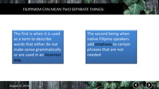 Filipinism | PPTX