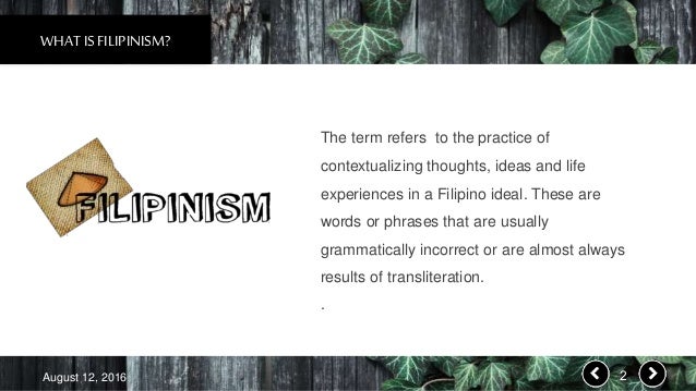 Filipinism