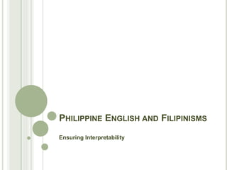 Filipinisms | PPTX