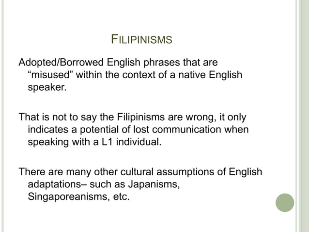 Filipinisms | PPTX