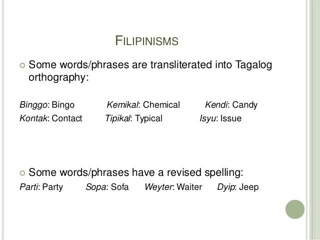 Filipinisms