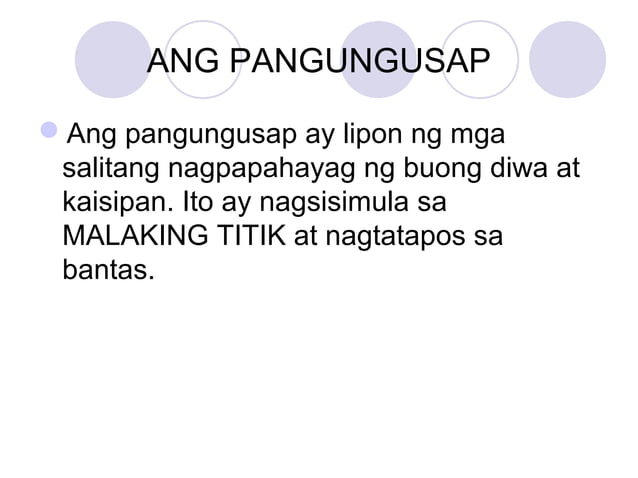 Filipino 1-ang-pangungusap (2) | PPT