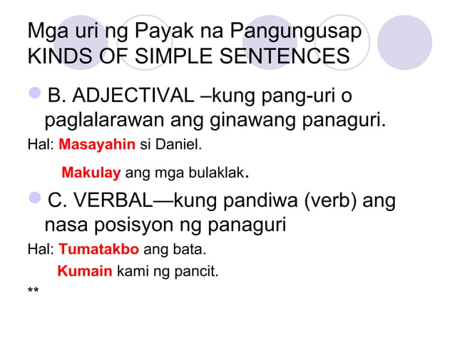 Filipino 1-ang-pangungusap (2) | PPT