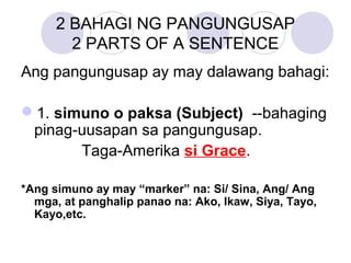 Filipino 1-ang-pangungusap (2) | PPT