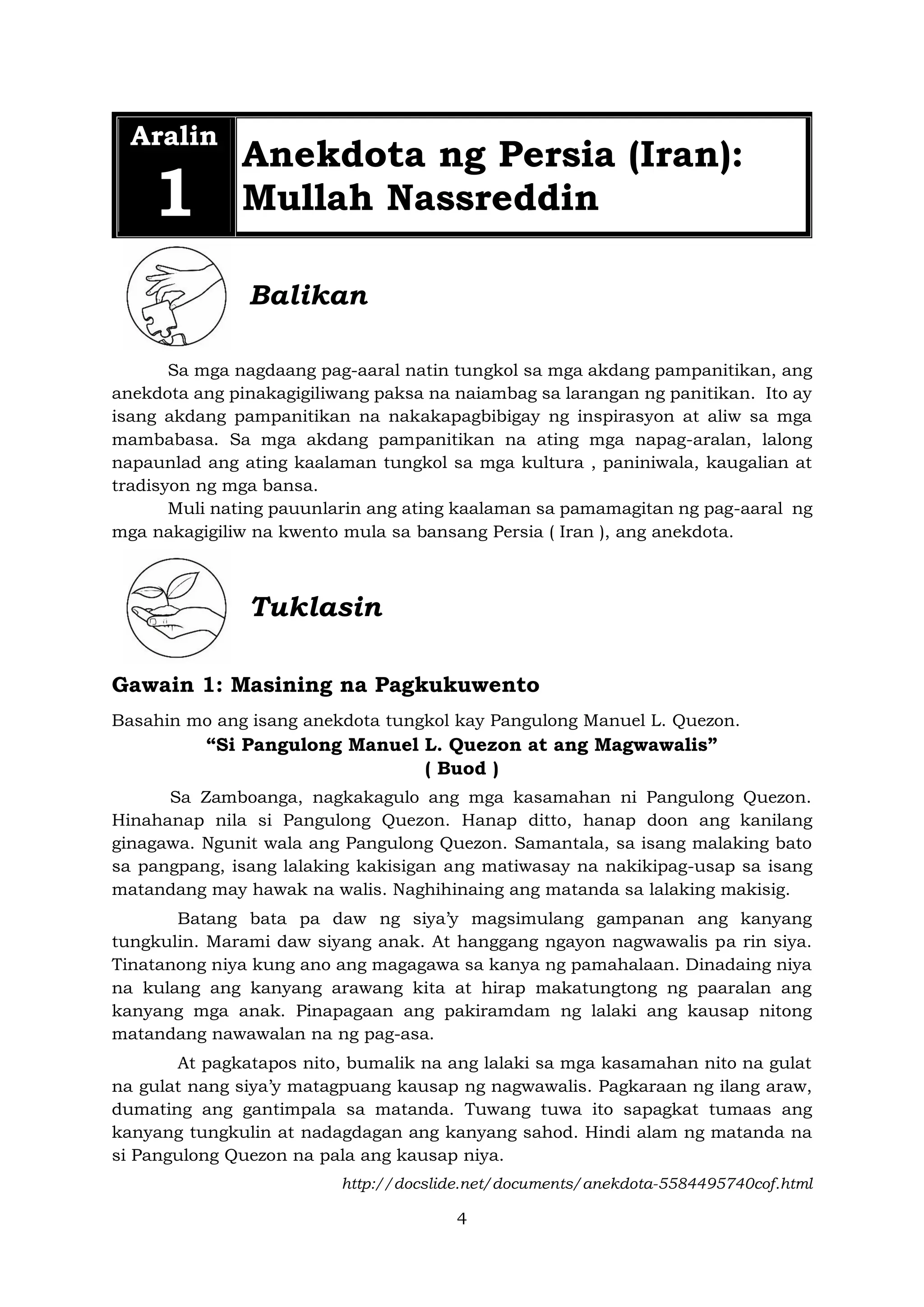Filipino 10-q3-modyul2-week2-igaya anamaria-6 | PDF