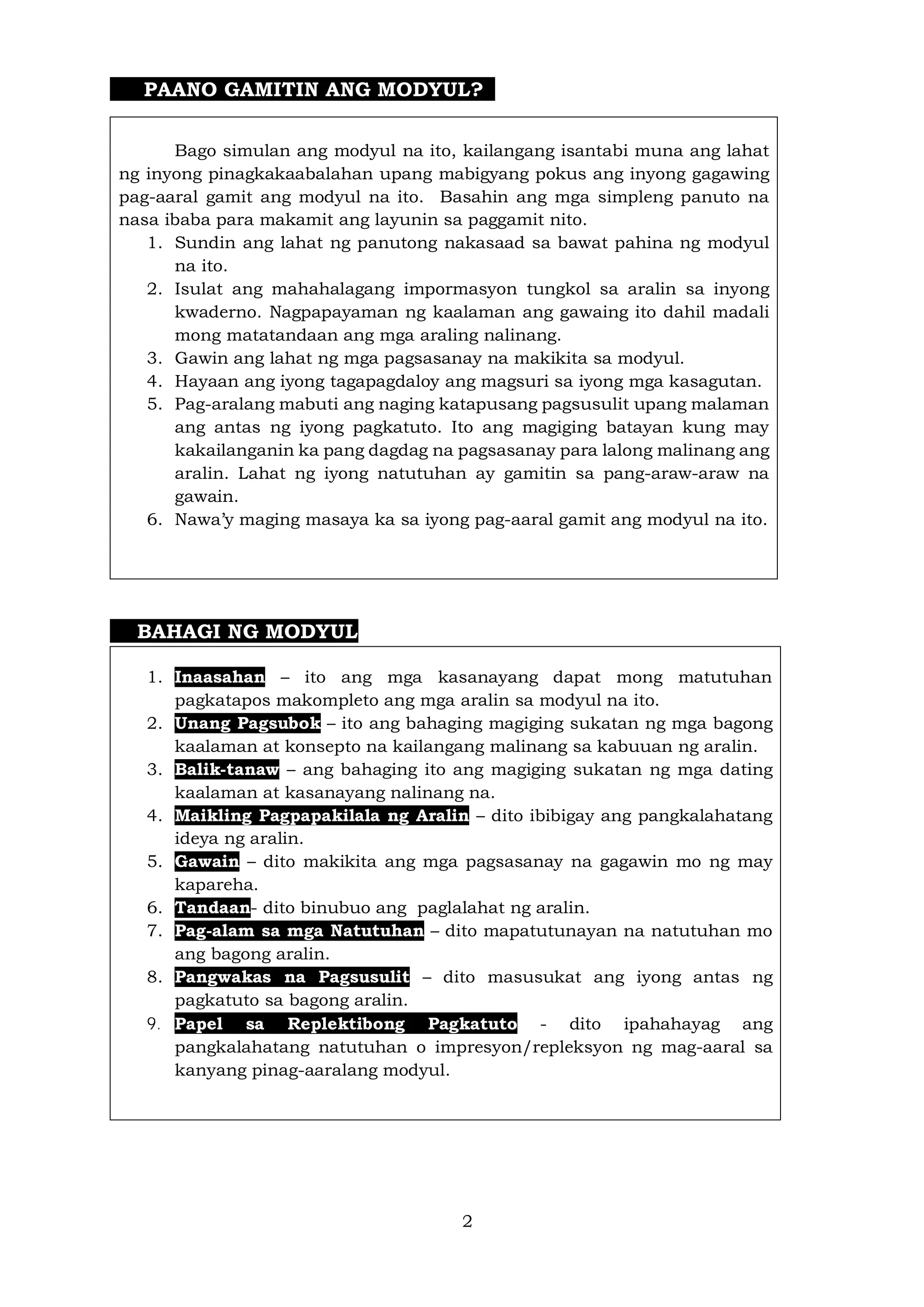 FILIPINO-11_Q1_Mod4. Gas Strand Reviewer | PDF