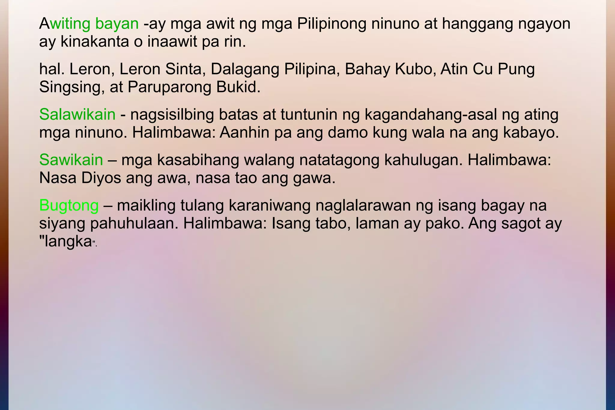 Panitikan ng Pilipinas | ODP