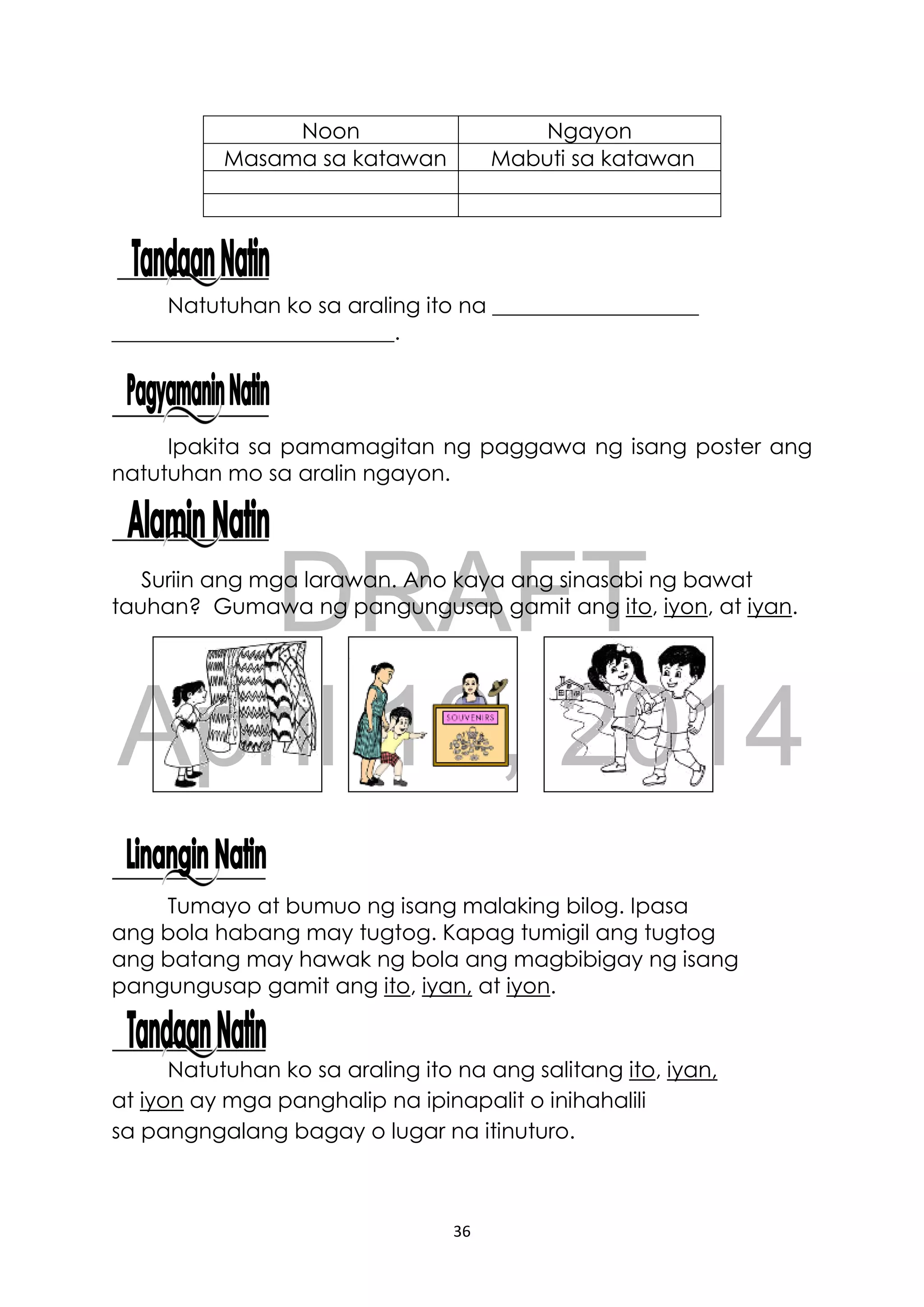 K TO 12 GRADE 3 LEARNER’S MATERIAL IN FILIPINO | PDF