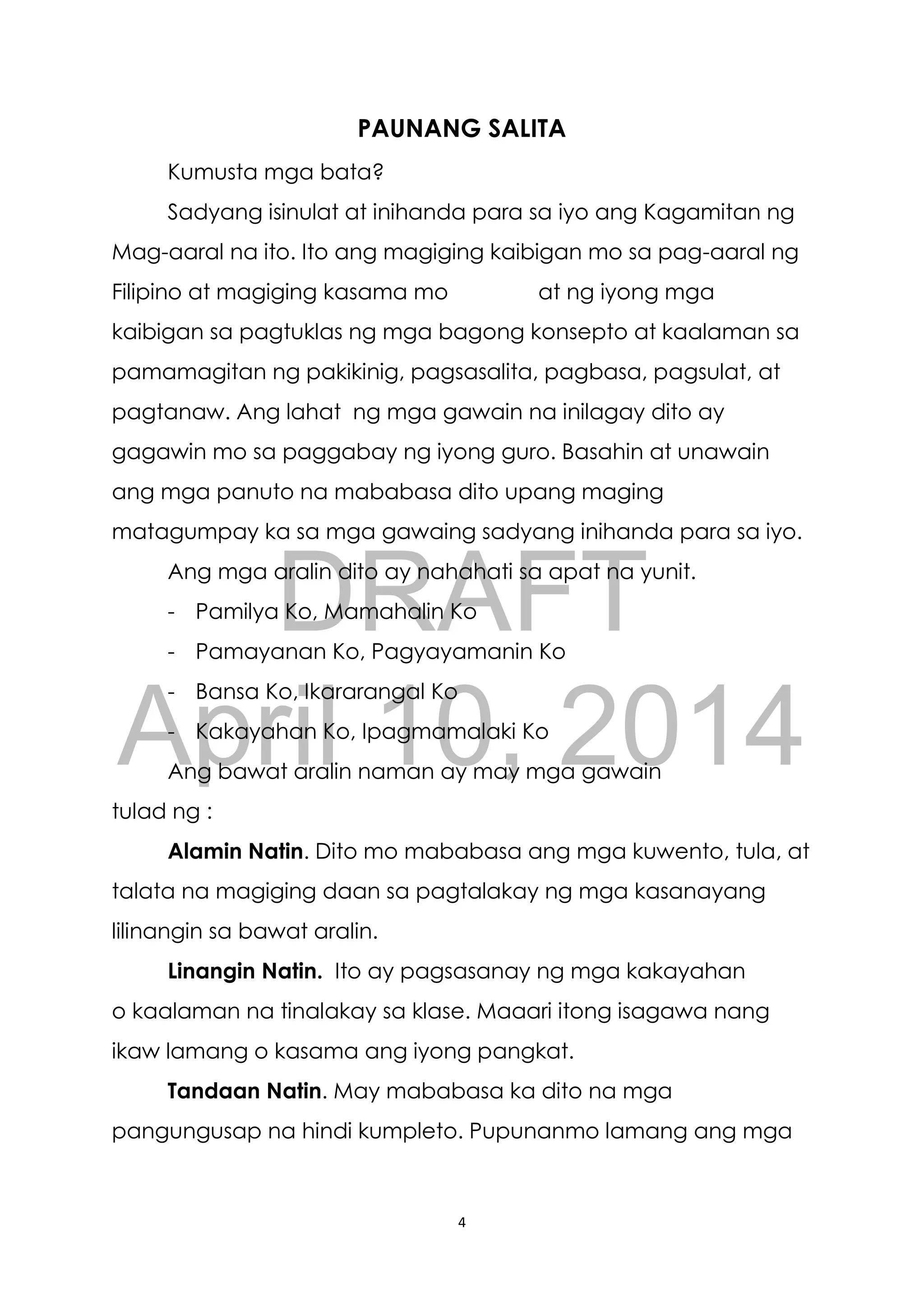 K TO 12 GRADE 3 LEARNER’S MATERIAL IN FILIPINO | PDF