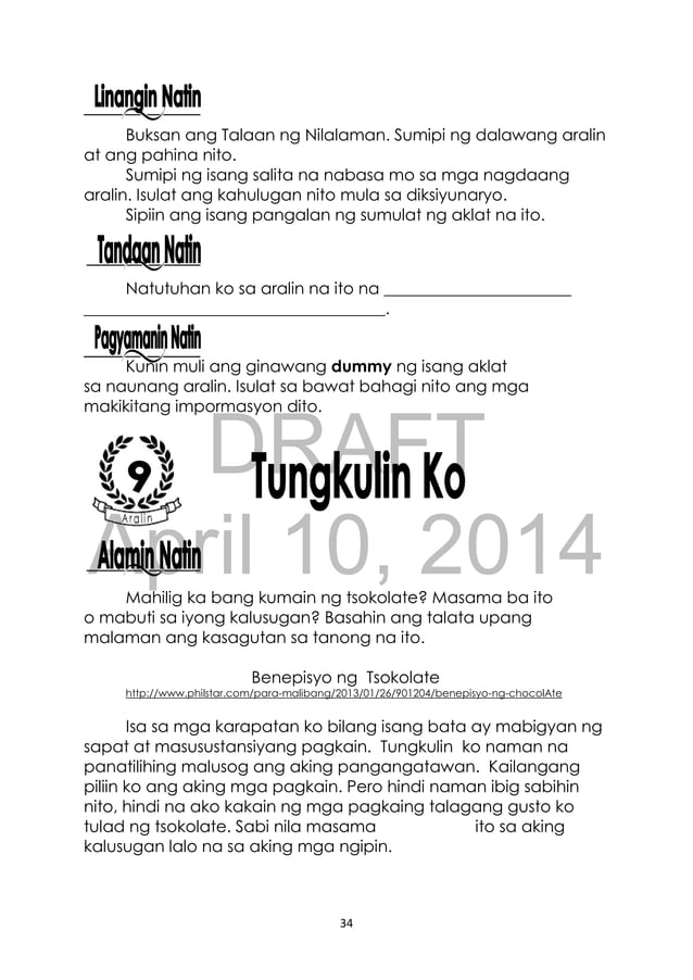 K TO 12 GRADE 3 LEARNER’S MATERIAL IN FILIPINO | PDF