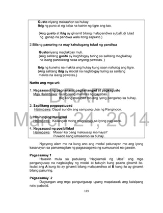K TO 12 GRADE 9 LEARNER’S MATERIAL IN FILIPINO | PDF