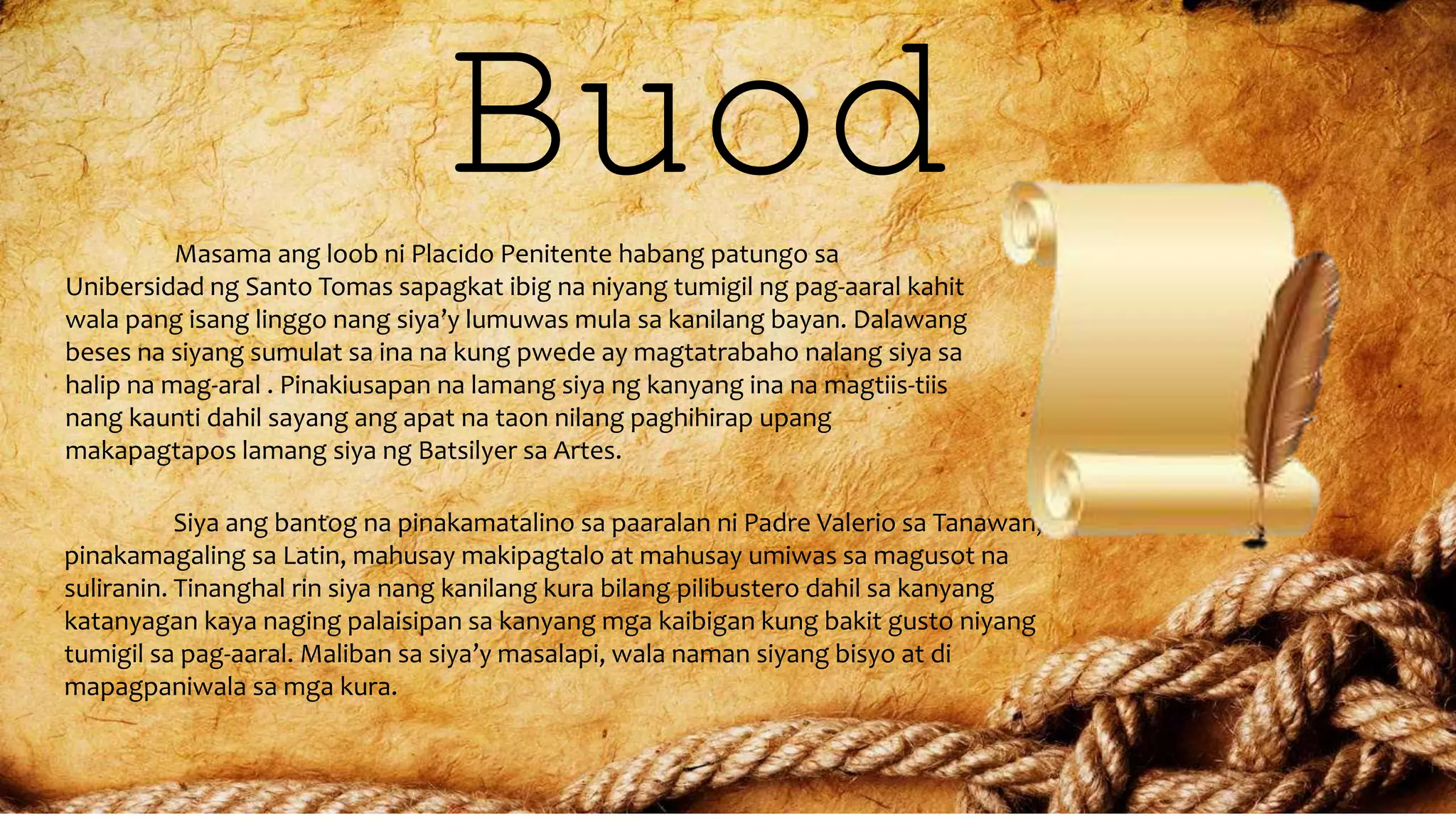 El Filibusterismo Kabanata 12: Si Placido Penitente | PPTX