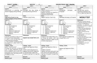 DLL in Grade 3 Filipino | PDF