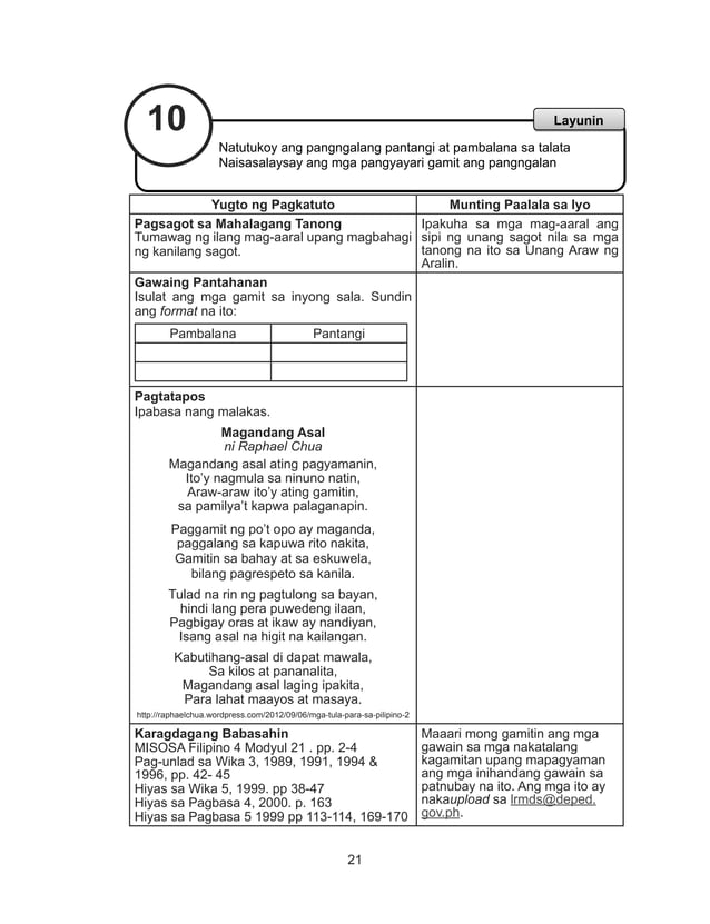 K TO 12 GRADE 4 TEACHER’S GUIDE IN FILIPINO (Q1-Q4) | PDF