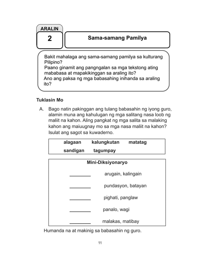 K TO 12 GRADE 4 LEARNER’S MATERIAL IN FILIPINO (Q1-Q4) | PDF