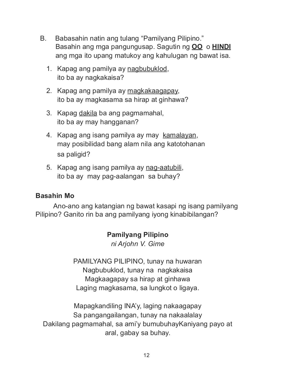 K TO 12 GRADE 4 LEARNER’S MATERIAL IN FILIPINO (Q1-Q4)