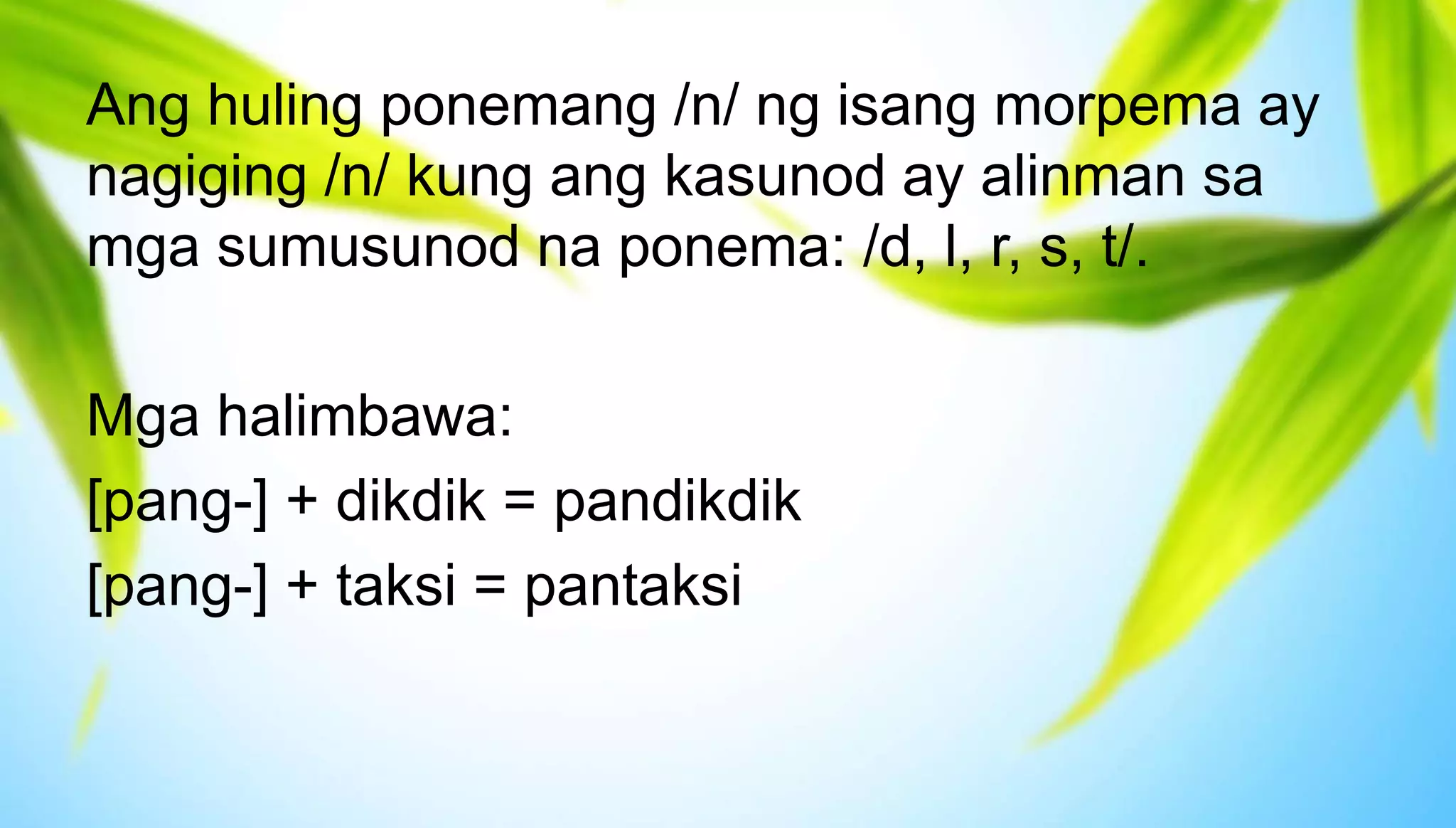 Ponoloji, Morpoloji, Leksikal | PPTX