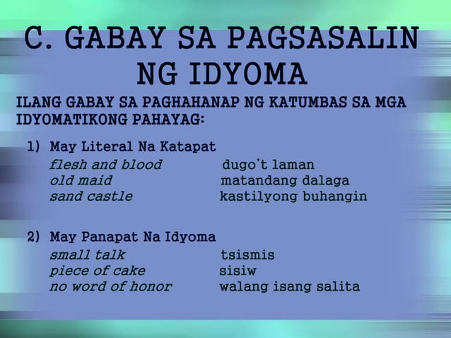 Aralin 7: Idyomatikong pagsusuri at hybrid na teksto | PPTX