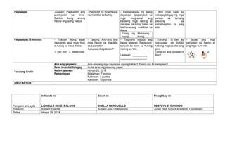 Filipino Lesson Plan | PDF