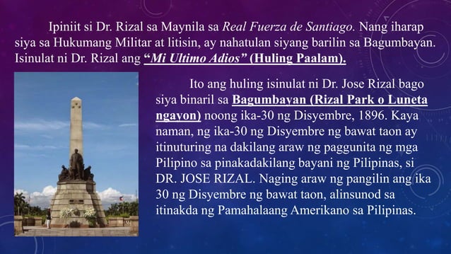 mga tala ukol sa buhay ni Rizal | PPTX
