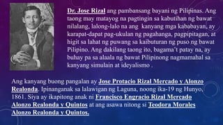 mga tala ukol sa buhay ni Rizal | PPTX