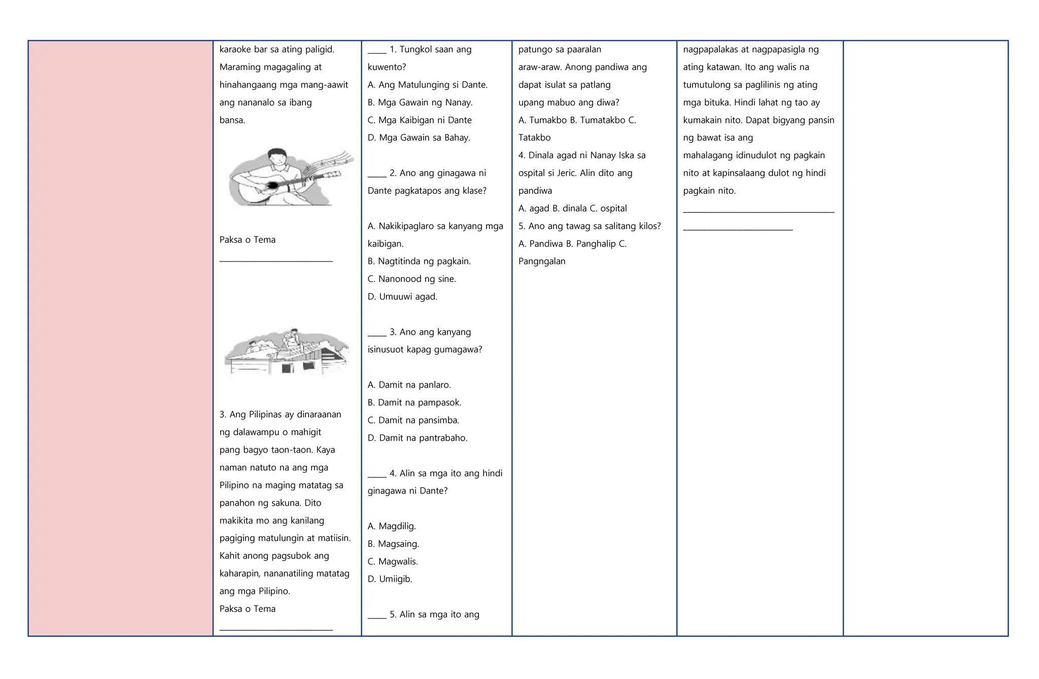 FILIPINO .docx/ DLL IN FILIPINO ......... | DOCX