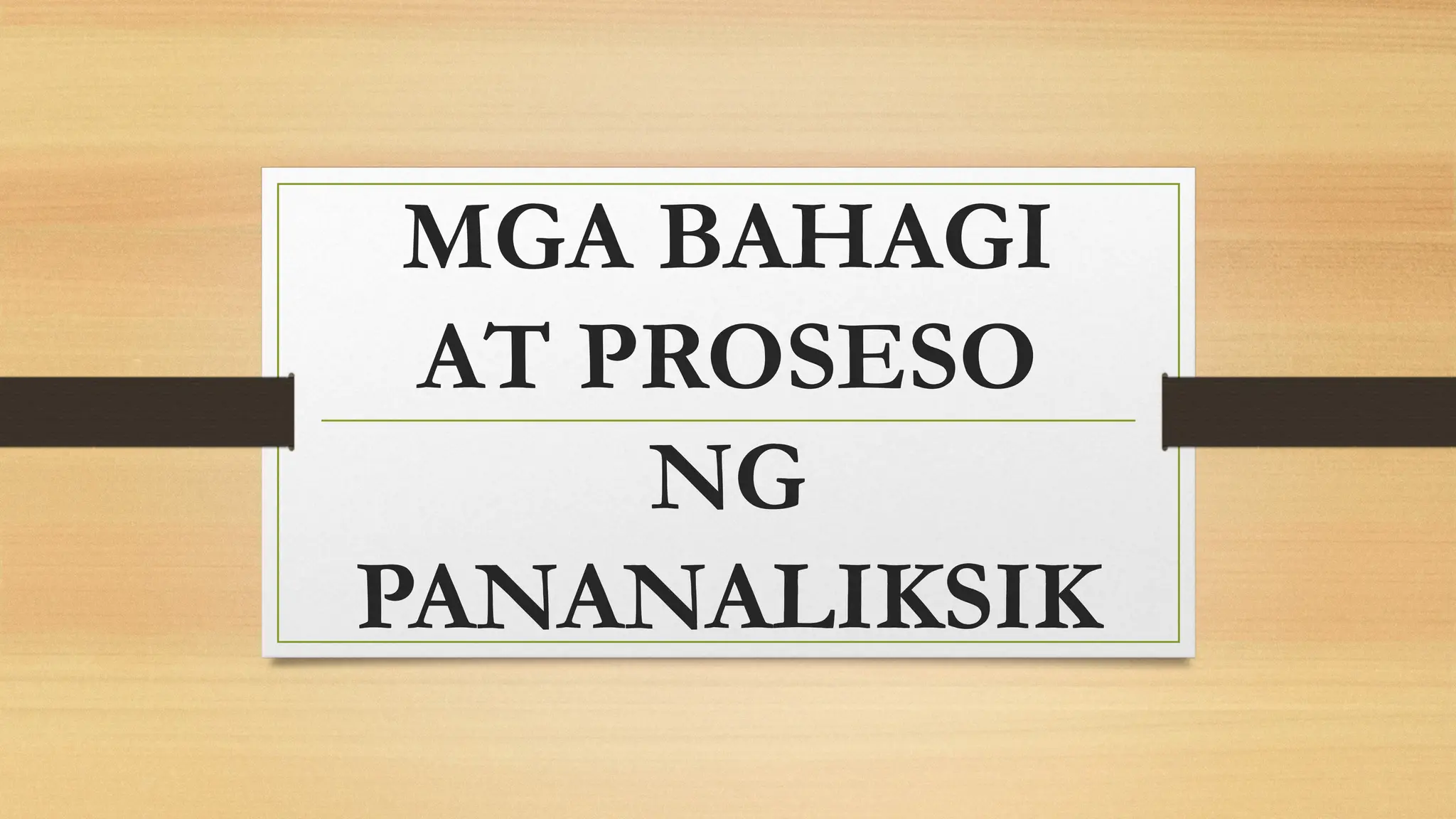 Mga bahagi at proseso ng pananaliksik fil | PPTX