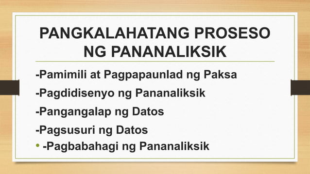 Mga bahagi at proseso ng pananaliksik fil | PPTX