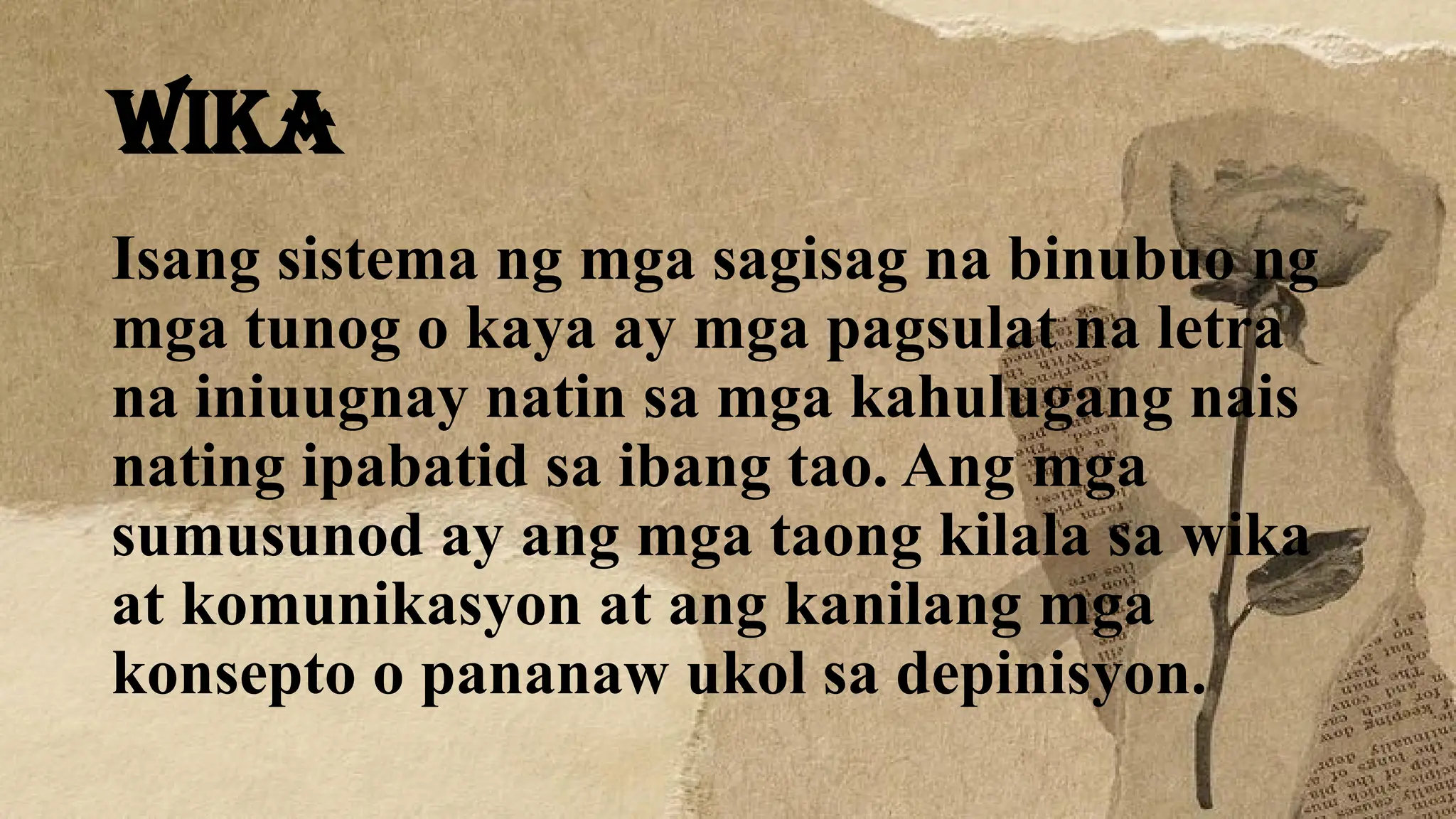 FILIPINO para sa Wikang Pambansa para sa Wikang Filipino | PPTX