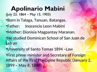 filipino social thinker in the 18th century | PPT