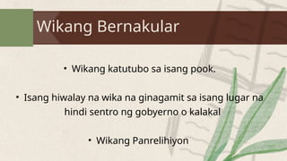 Termino ng wika.......................... | PPTX