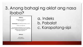 Filipino-3-Mga-bahagi-ng-aklat.pdf,...;.; | PDF