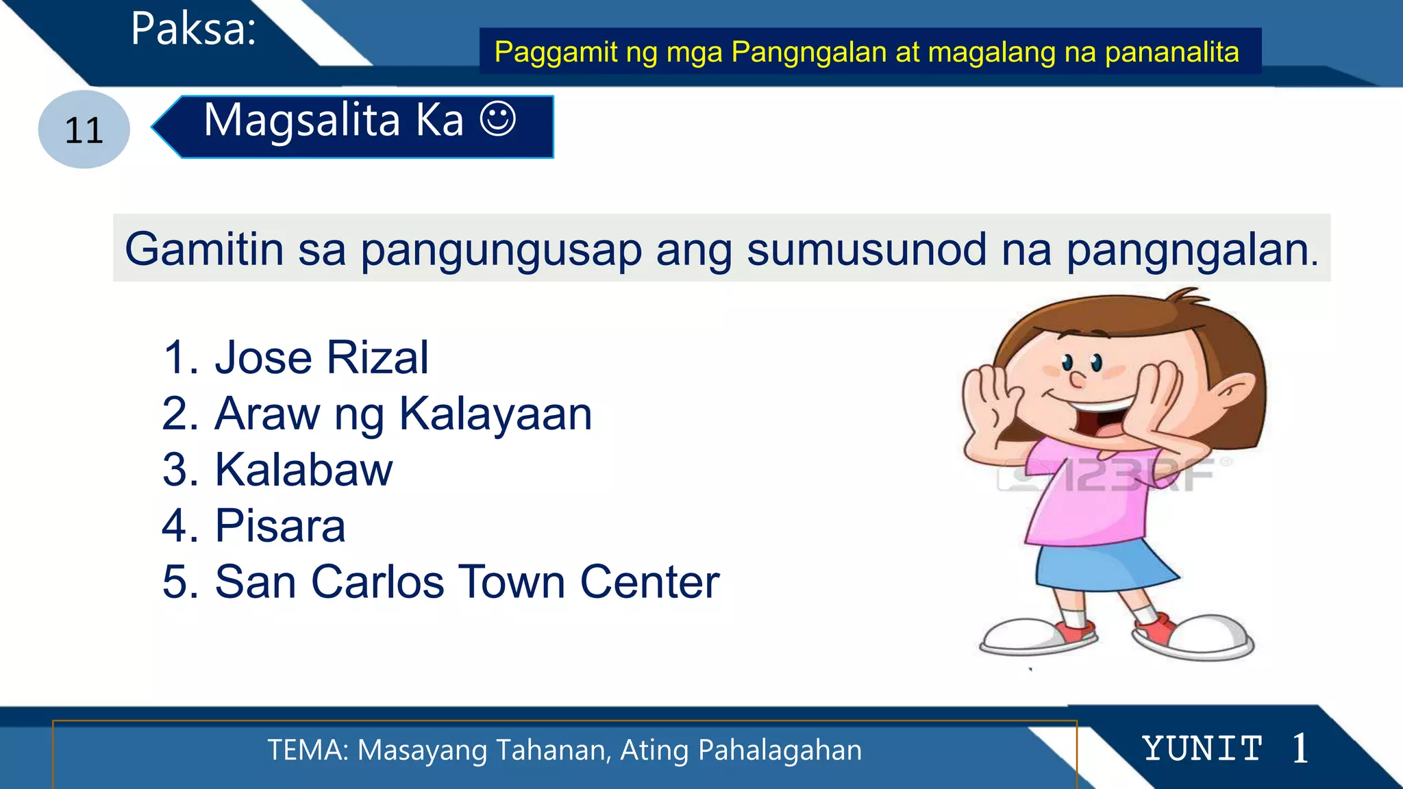 Filipino Grade 4 1st Quarter Week 1 | PPTX