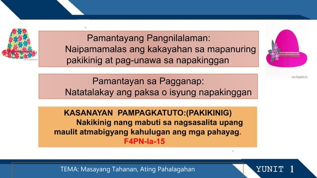 Filipino Grade 4 1st Quarter Week 1 | PPTX