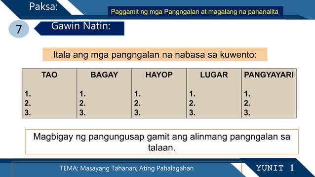 Filipino Grade 4 1st Quarter Week 1 | PPTX