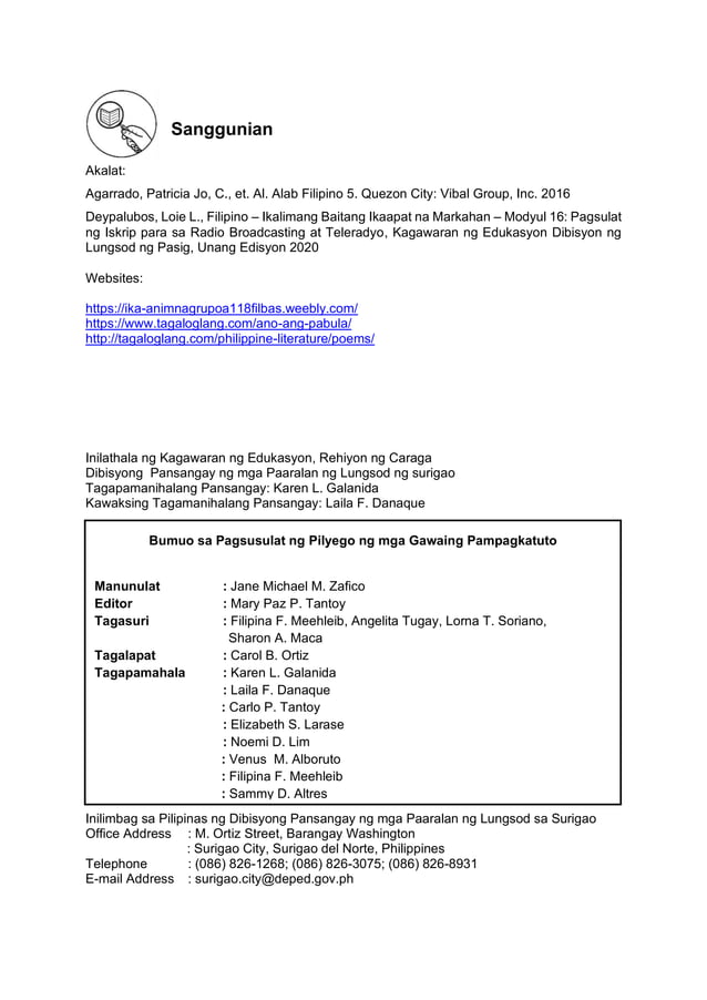 Filipino-5-Q4-LAS-Wk-7_Pagsulat ng Iskrip sa Radio Broadcasting at ...