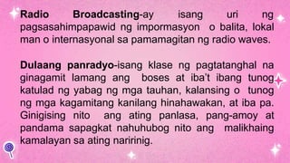 Filipino - 8 Kontemporaryong Panradyo.pptx