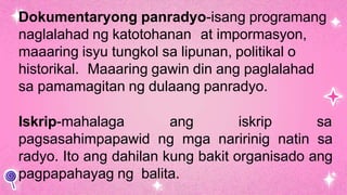 Filipino - 8 Kontemporaryong Panradyo.pptx