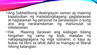FILIPINO-ARALIN 4 TEKSTONG DESKRIPTIBO.pptx