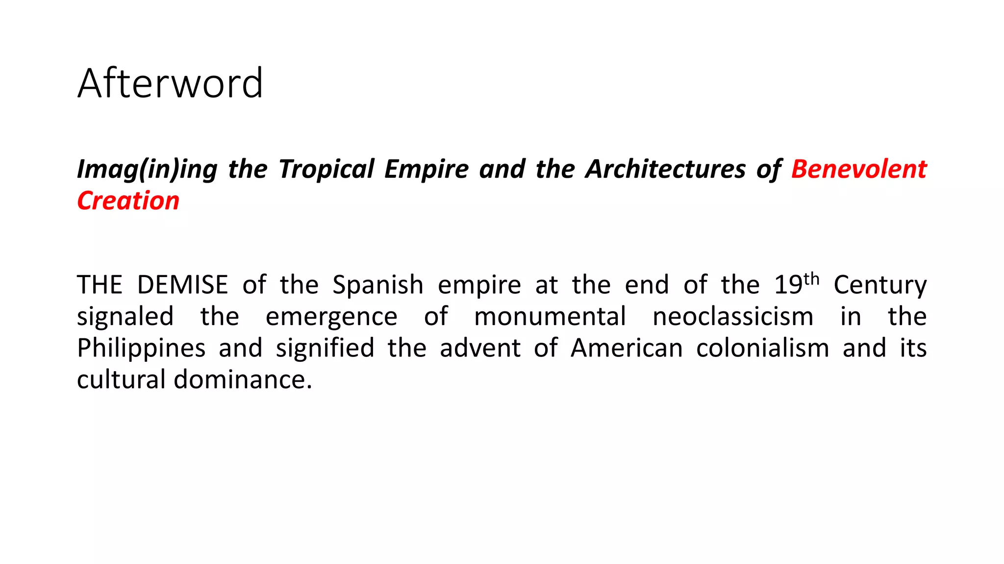 HISTORY: Filipino Architecture in the American Commonwealth Period | PPTX