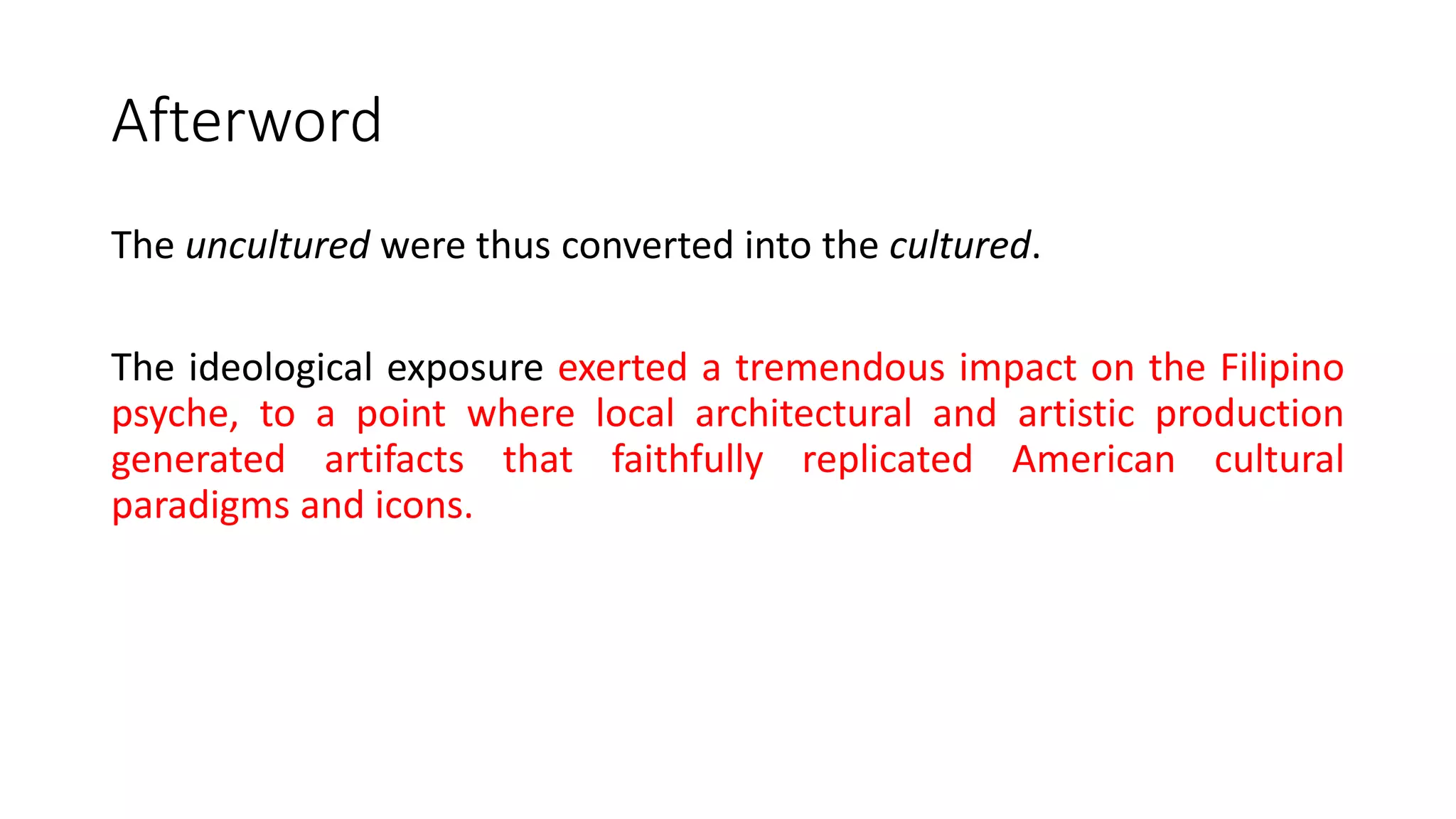HISTORY: Filipino Architecture in the American Commonwealth Period | PPTX