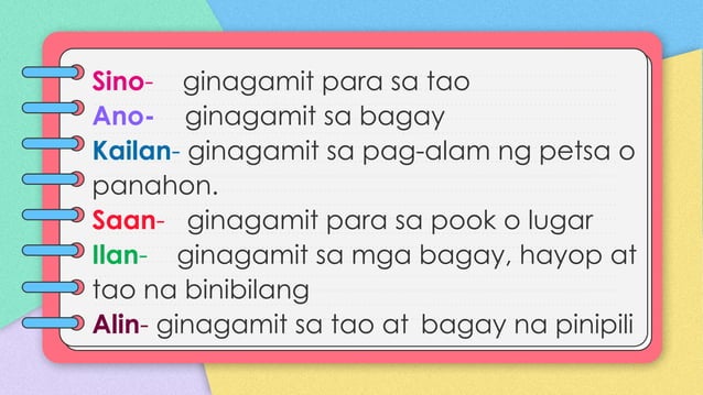 MGA PANGHALIP Tinatawag na panghalip pananong ang mga salitang ...