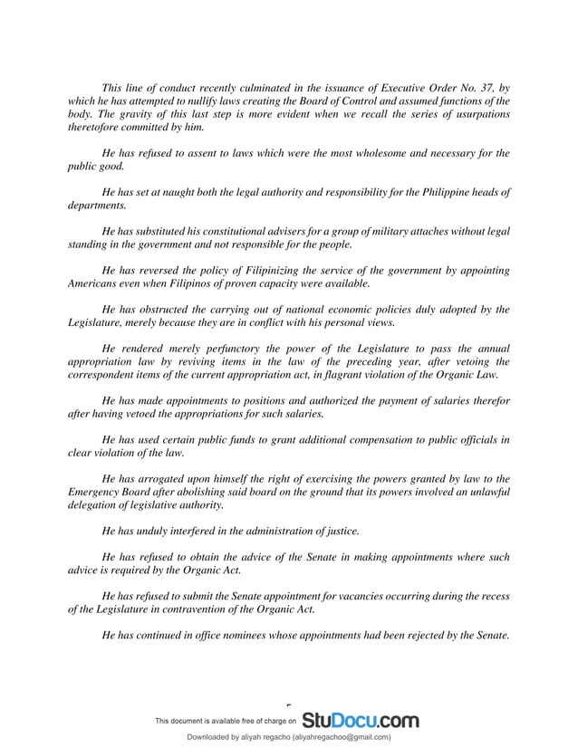 Grievances In Tagalog