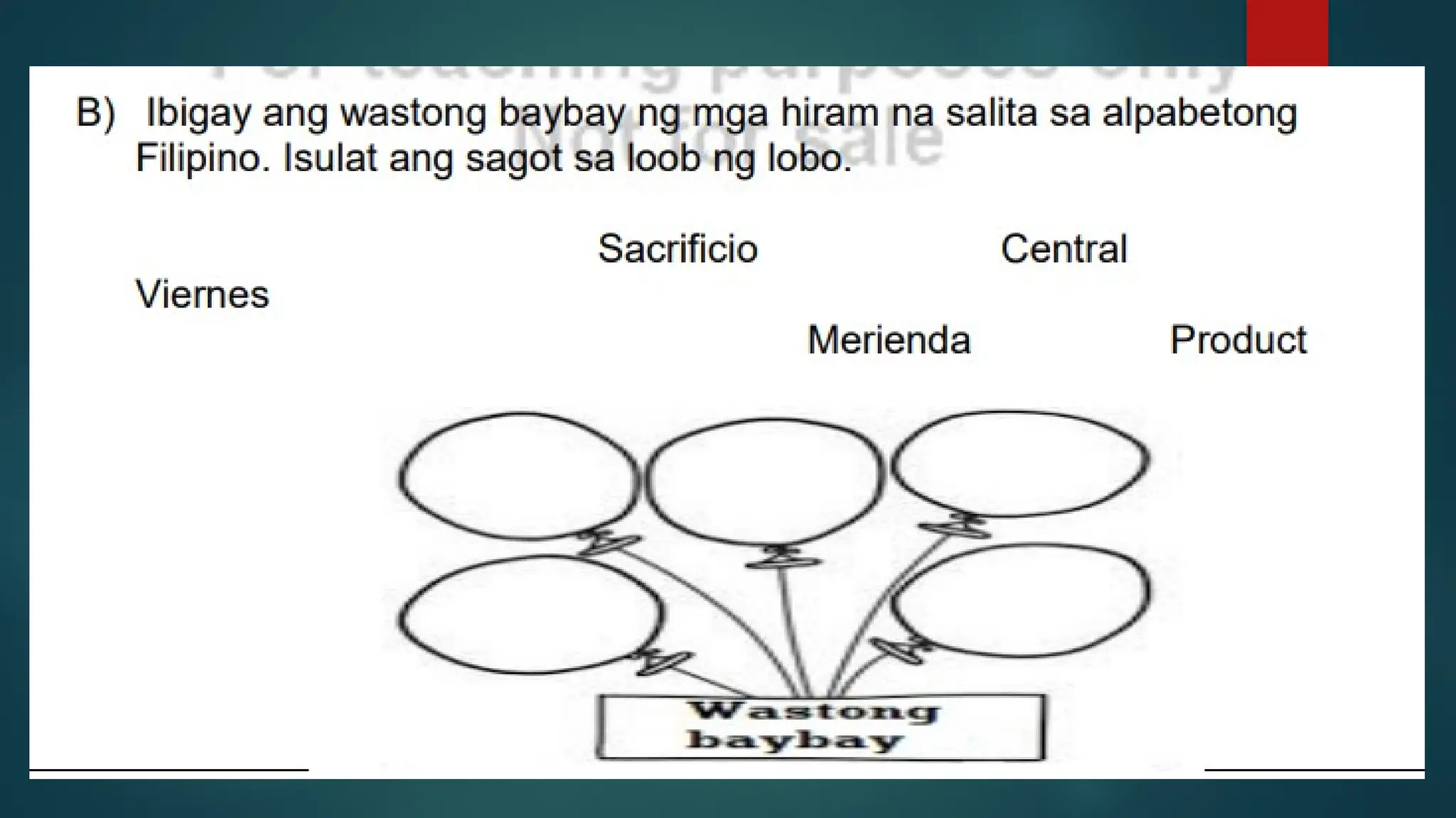 FILIPINO - Pagbabaybay ng Wasto sa mga Salitang Natutuhan sa.pptx