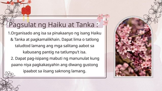 FILIPINO TANKA AT HAIKU GRADE 9 | PPTX