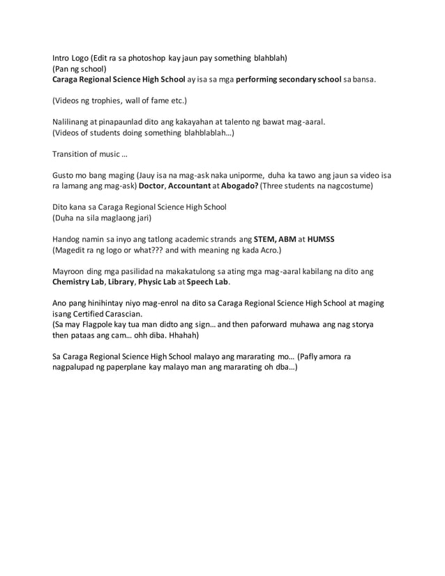 Filipino script- senior high | PDF