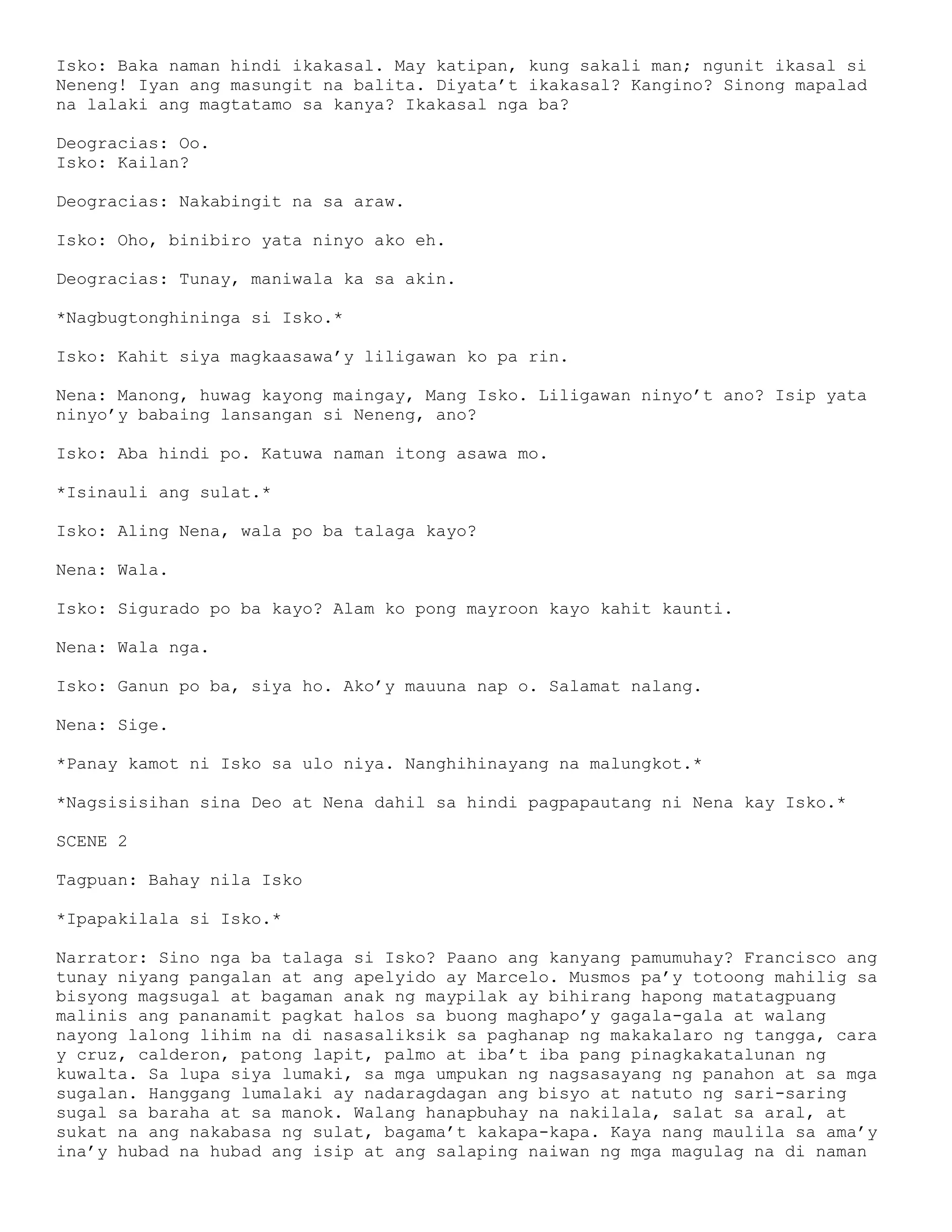 Filipino script (nena at neneng) | DOCX